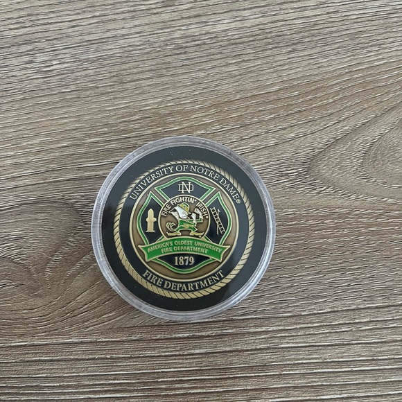 Other | University Of Notre Dame Fire Fighter Challenge Coin | Poshmark